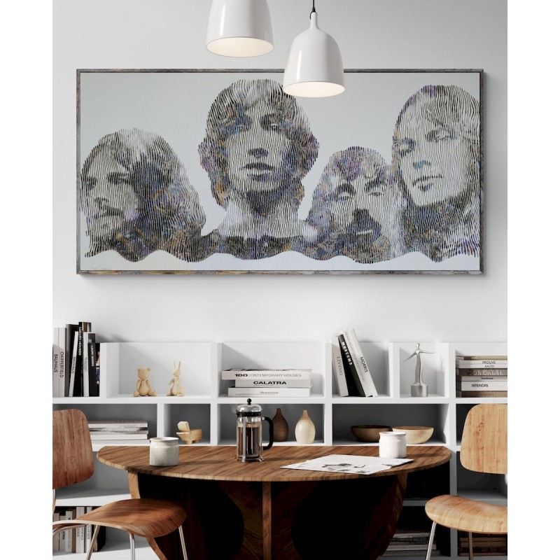 oeuvre d'art peinture sculpture sur toile pop art creation de Pink Floyd